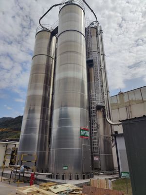 50m3-500m3 External Bulk Storage Silo Round Smooth Outside Bulk ...