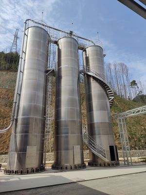 50m3-500m3 External Bulk Storage Silo Round Smooth Outside Bulk ...